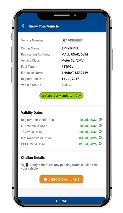 Check Truck Details by Vehicle Number - Vehicle Verification